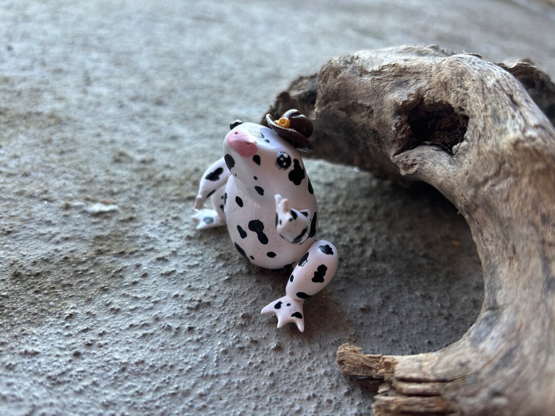 Cowboy Frog Figurine/ todd Cute Cow-frog/ Polymer Clay - Etsy