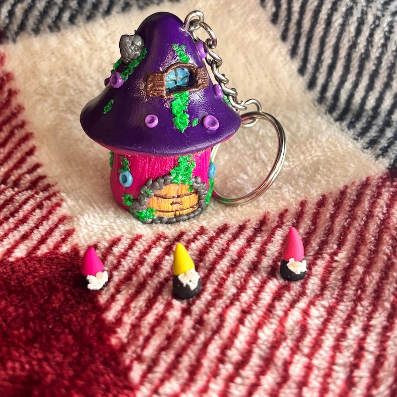 Purple Miniature Mushroom - Etsy