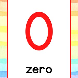 DIGITAL DOWNLOAD: Rainbow Number Cards 0-20 / Math Printables / Number ...