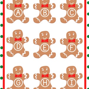 DIGITAL DOWNLOAD: Gingerbread Alphabet Printable / Gingerbread Man ...