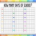 DIGITAL DOWNLOAD: Rainbow Days of School Counting Chart Poster / 100 ...