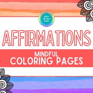 DIGITAL DOWNLOAD: Printable Affirmation Coloring Pages / Mindful ...