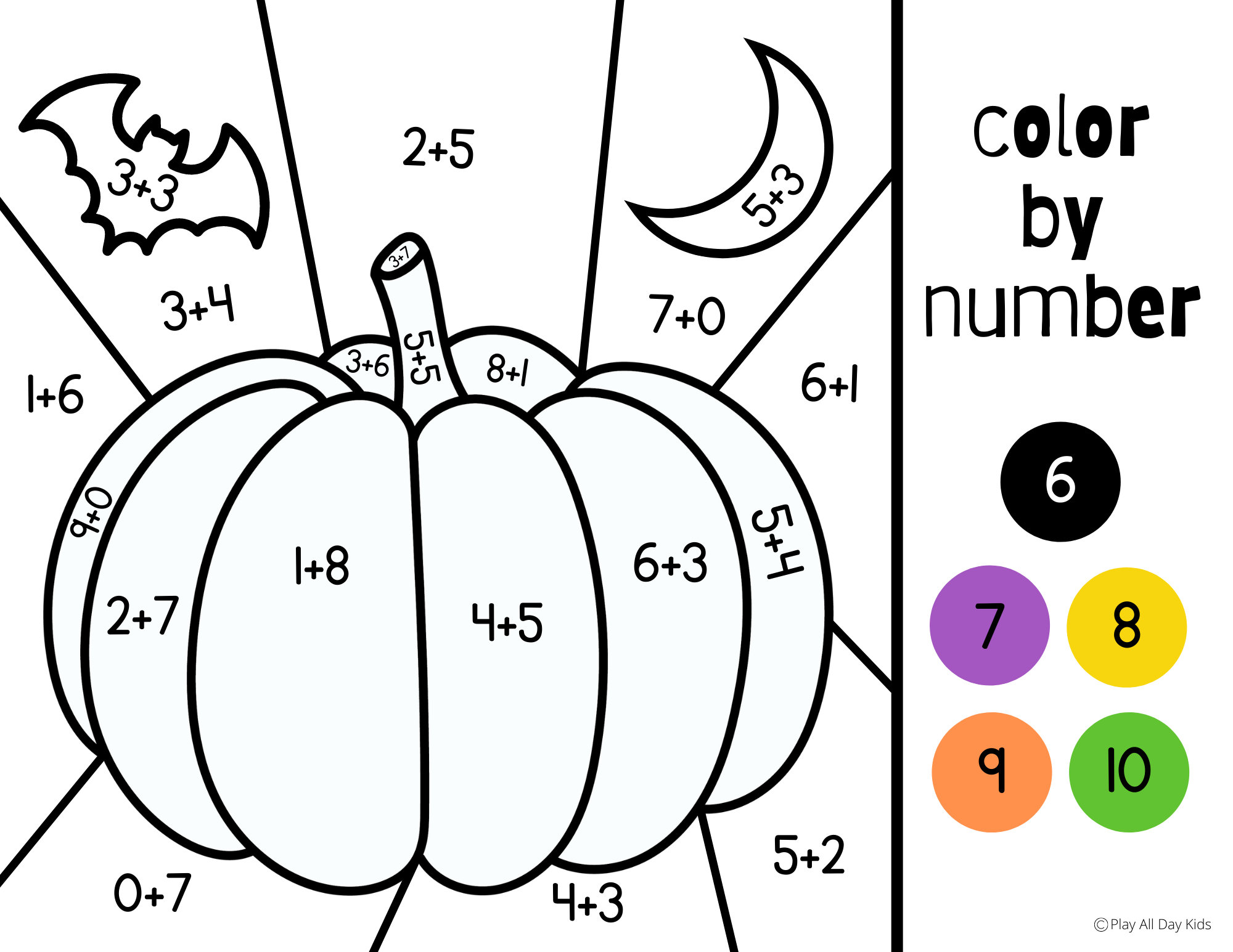 Halloween Addition Color By Number