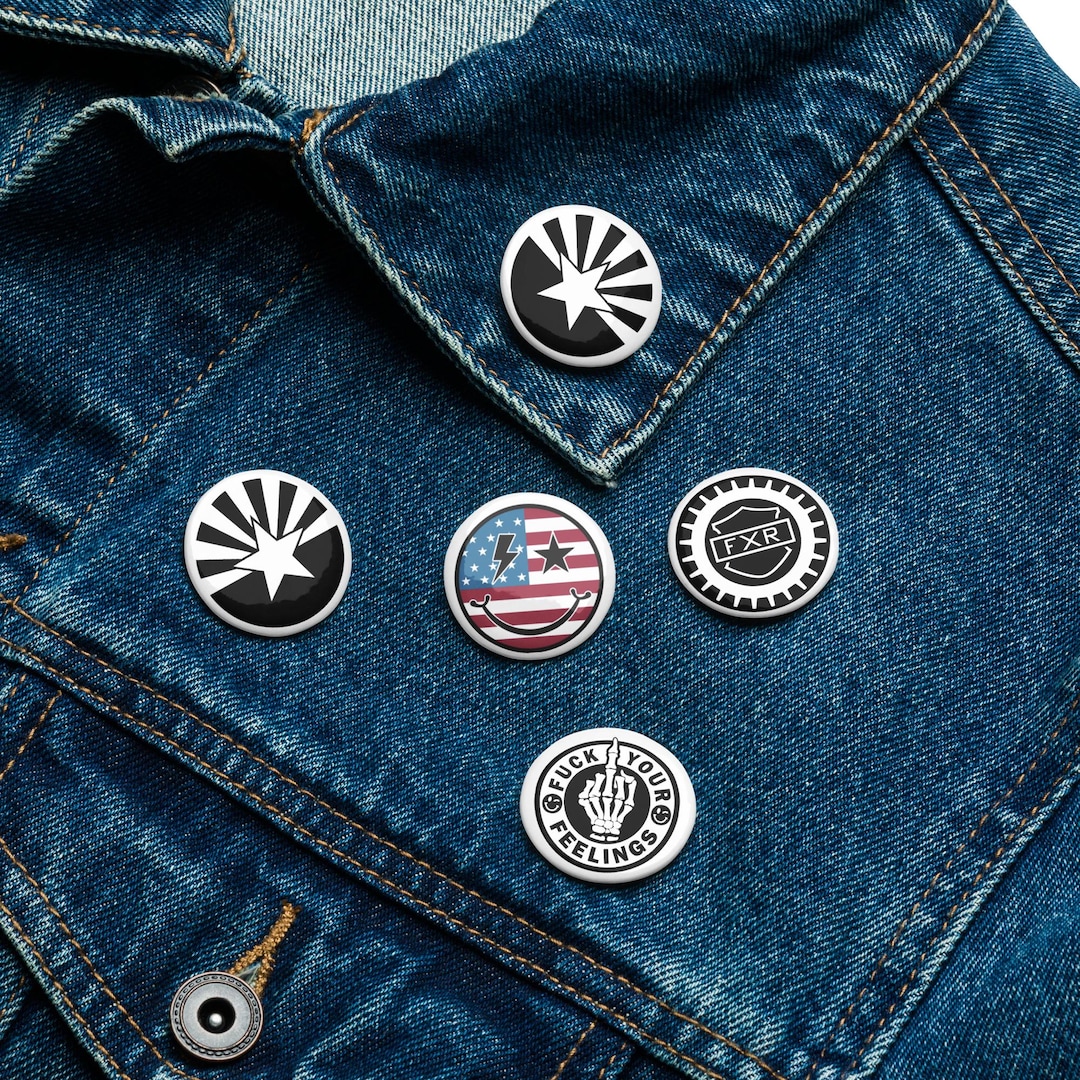 Set of 5 Pin Buttons - Etsy