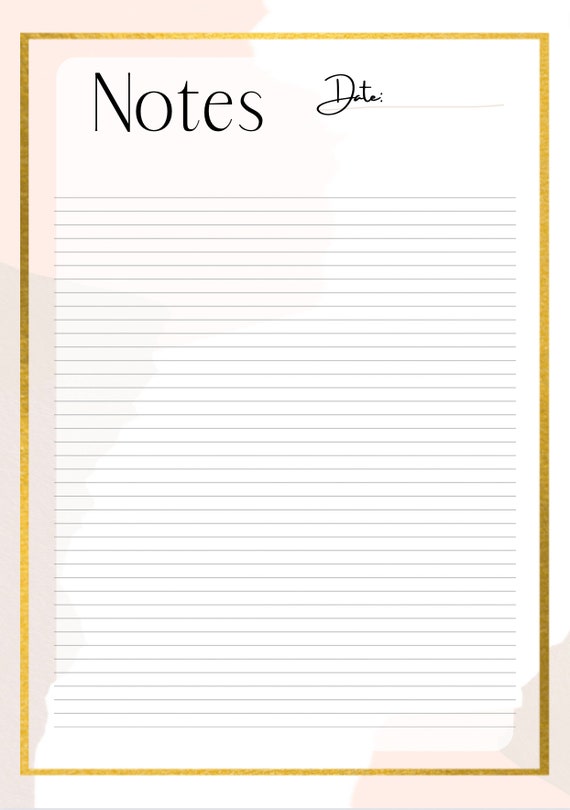 Printable Notepaper/ Cute and Simple/ Minimalistic/ Pink - Etsy