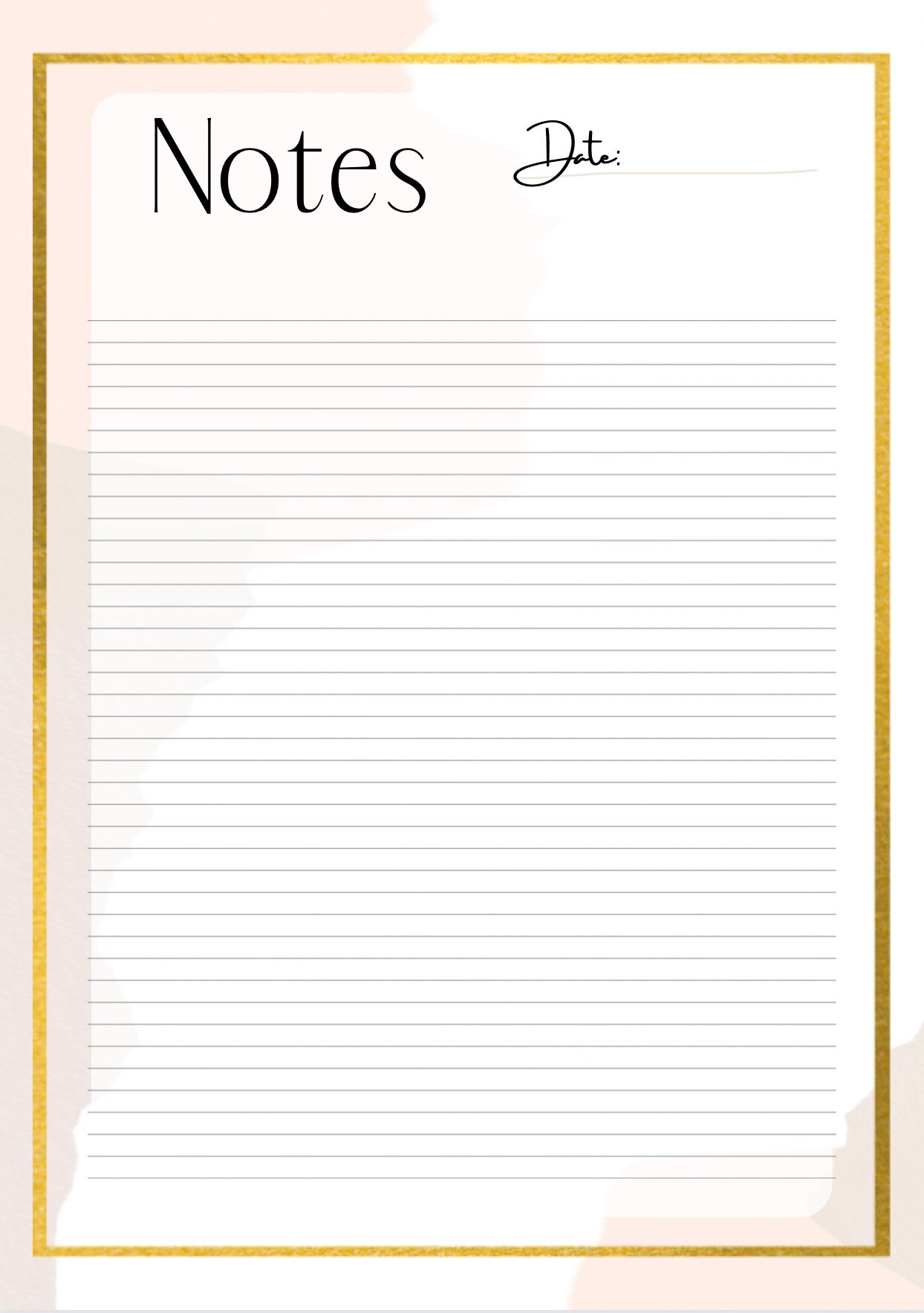 Printable Notepaper/ Cute and Simple/ Minimalistic/ Pink - Etsy