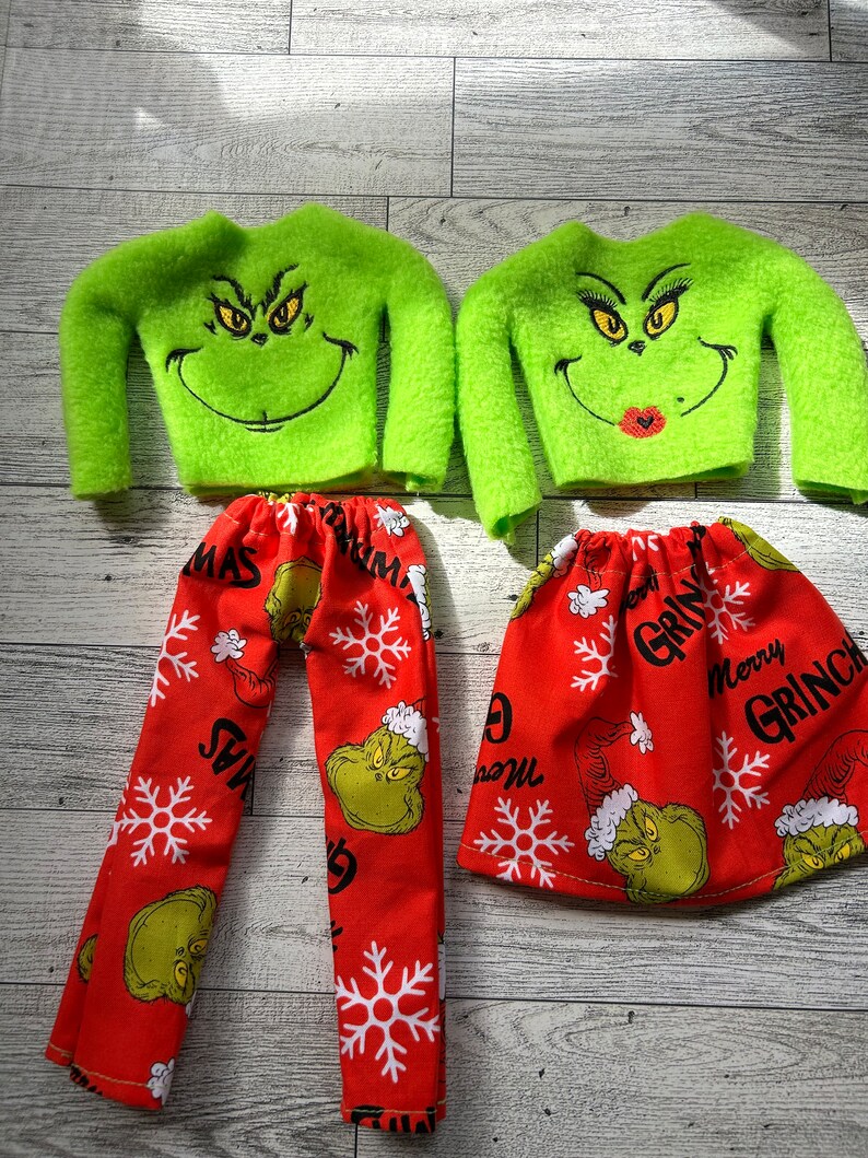 Mr & Mrs Grinch, Elf Clothing, Xmas Elf Clothing - Etsy