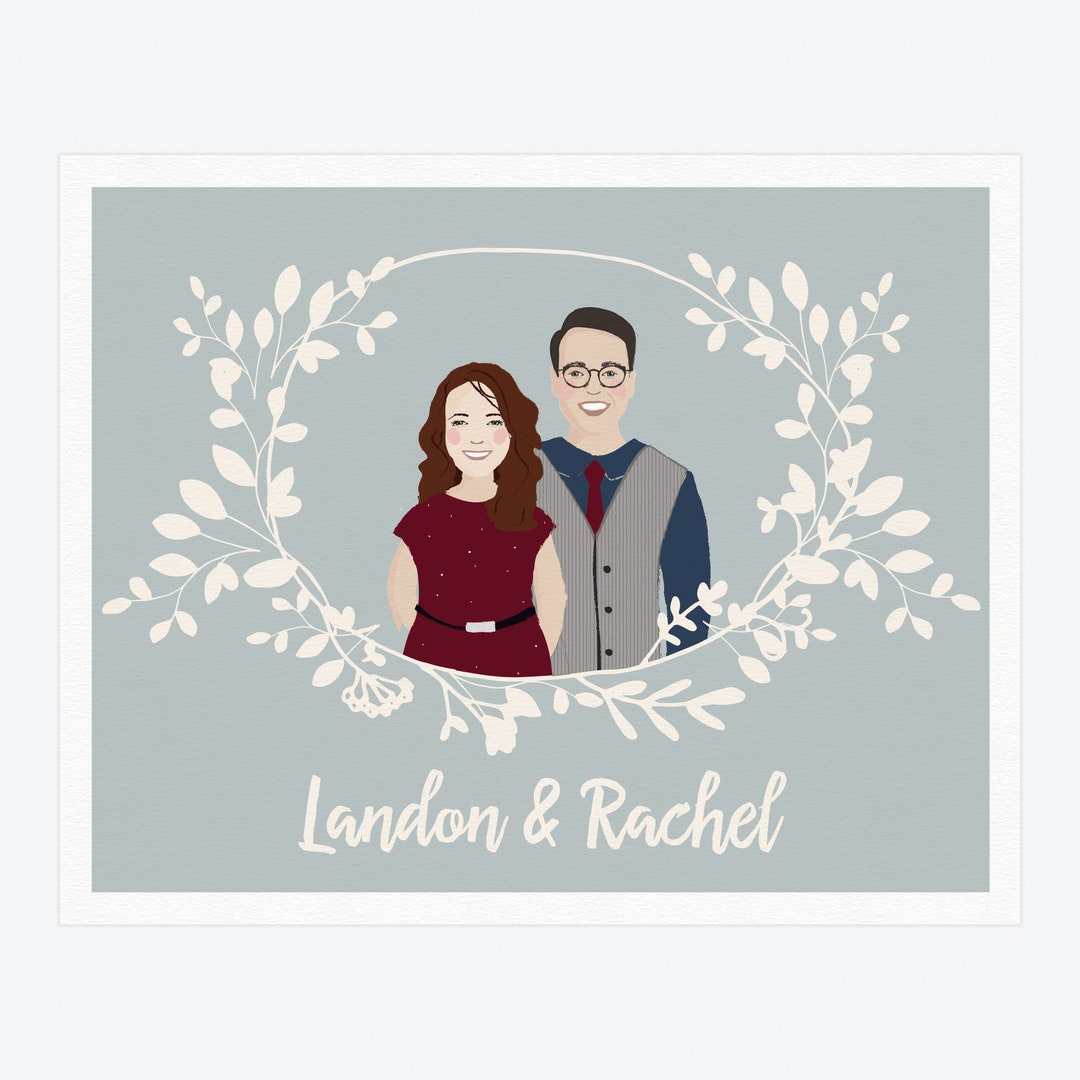Family Portrait, Customized Family Portrait Illustration, Portrait ...