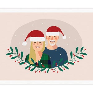 Christmas Card, Family Portrait, Custom Christmas Card, Printable ...