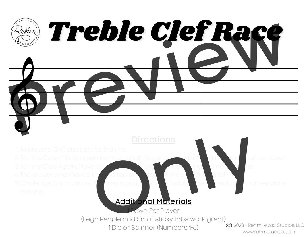 Treble Clef Race - Etsy