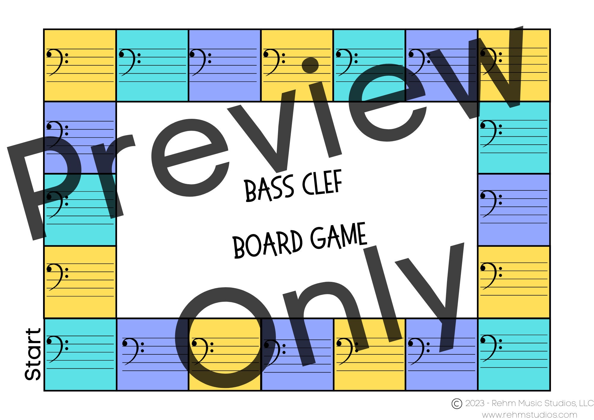 Bass Clef Board Game - Etsy