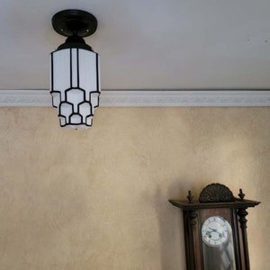 221b Antique Art Deco Glass Globe Shade Ceiling Light Lamp Fixture - Etsy