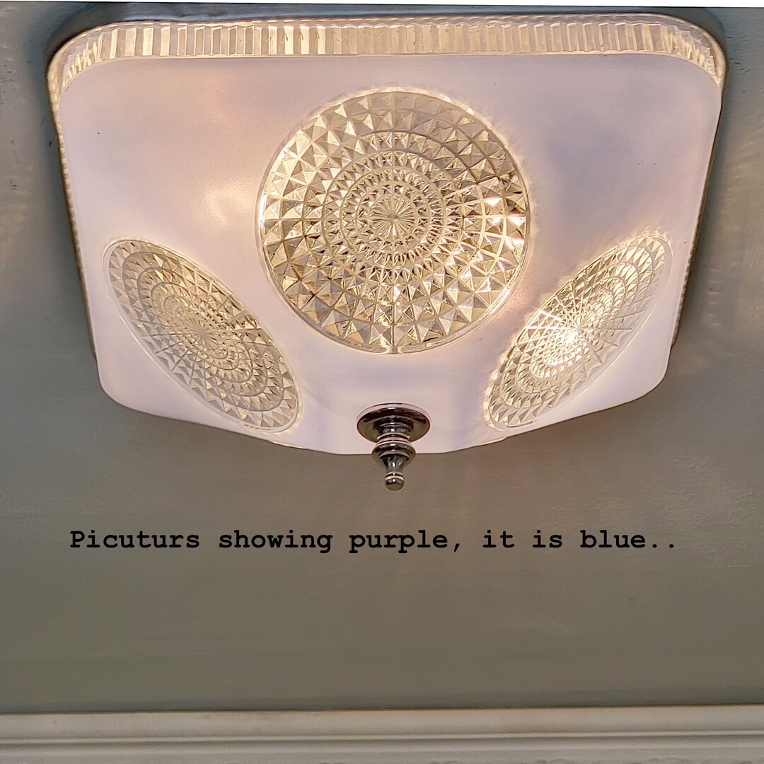 399c Vintage Antique Ceiling Light Fixture Lamp Glass Shade Fixture 40s ...