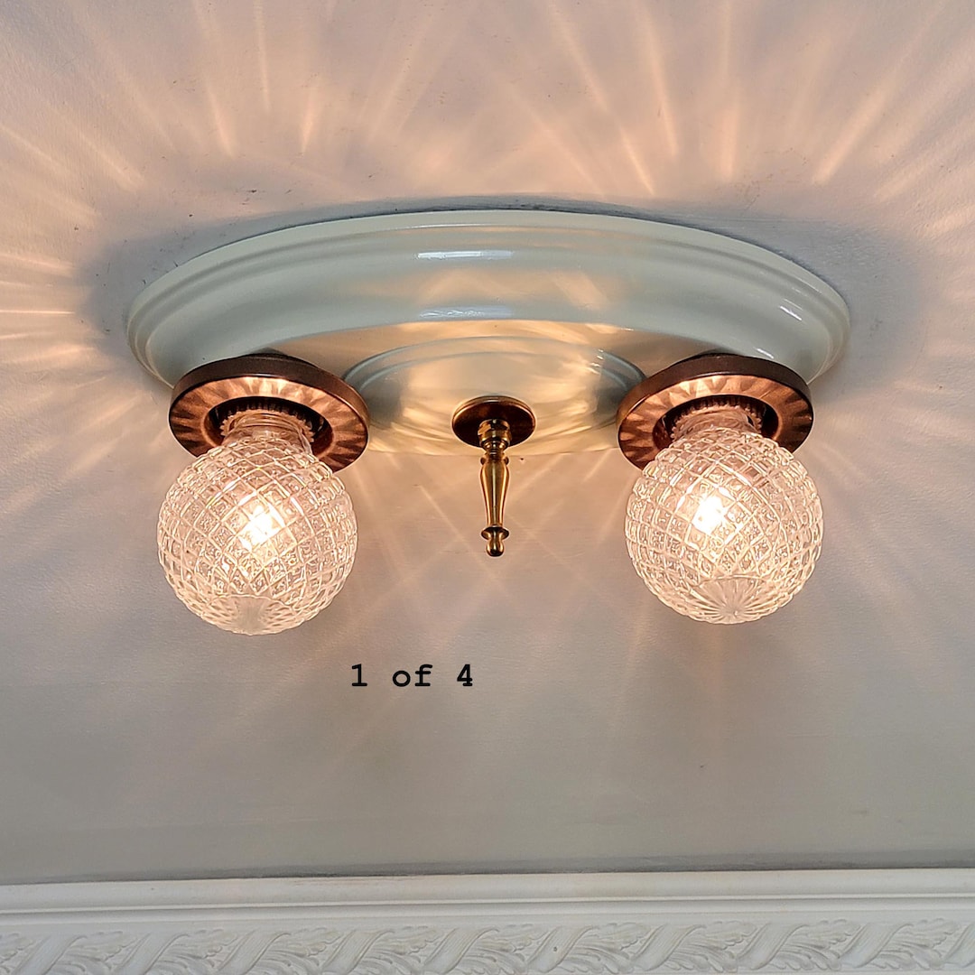 562c Antique Vintage 1920's 30's Victorian Ceiling Light Fixture ...