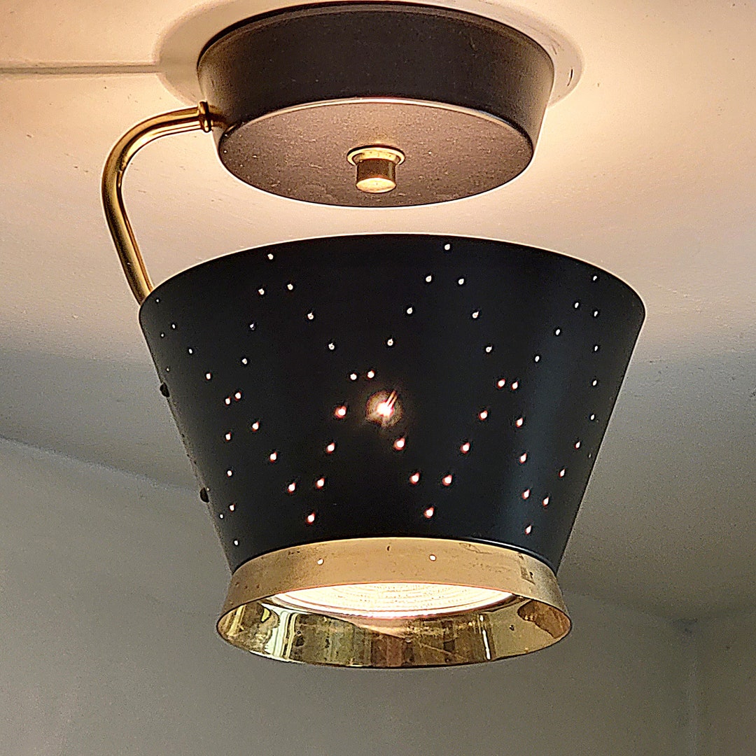 191c Vintage Ceiling Light Fixture 50's 60's Mid-century Modern Lamp ...