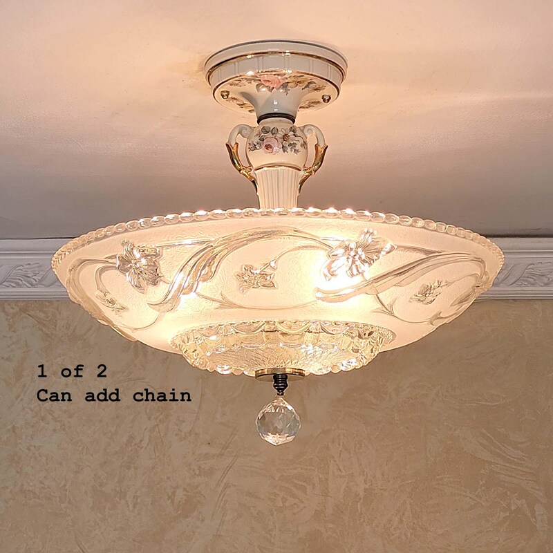 Antique Ceiling Fixture - Etsy