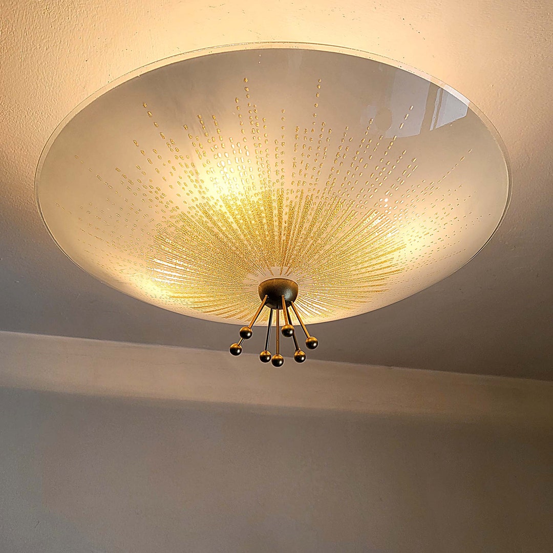 431c Vintage 60's 70's Ceiling Light Fixture Mid-century Modern Mcm ...