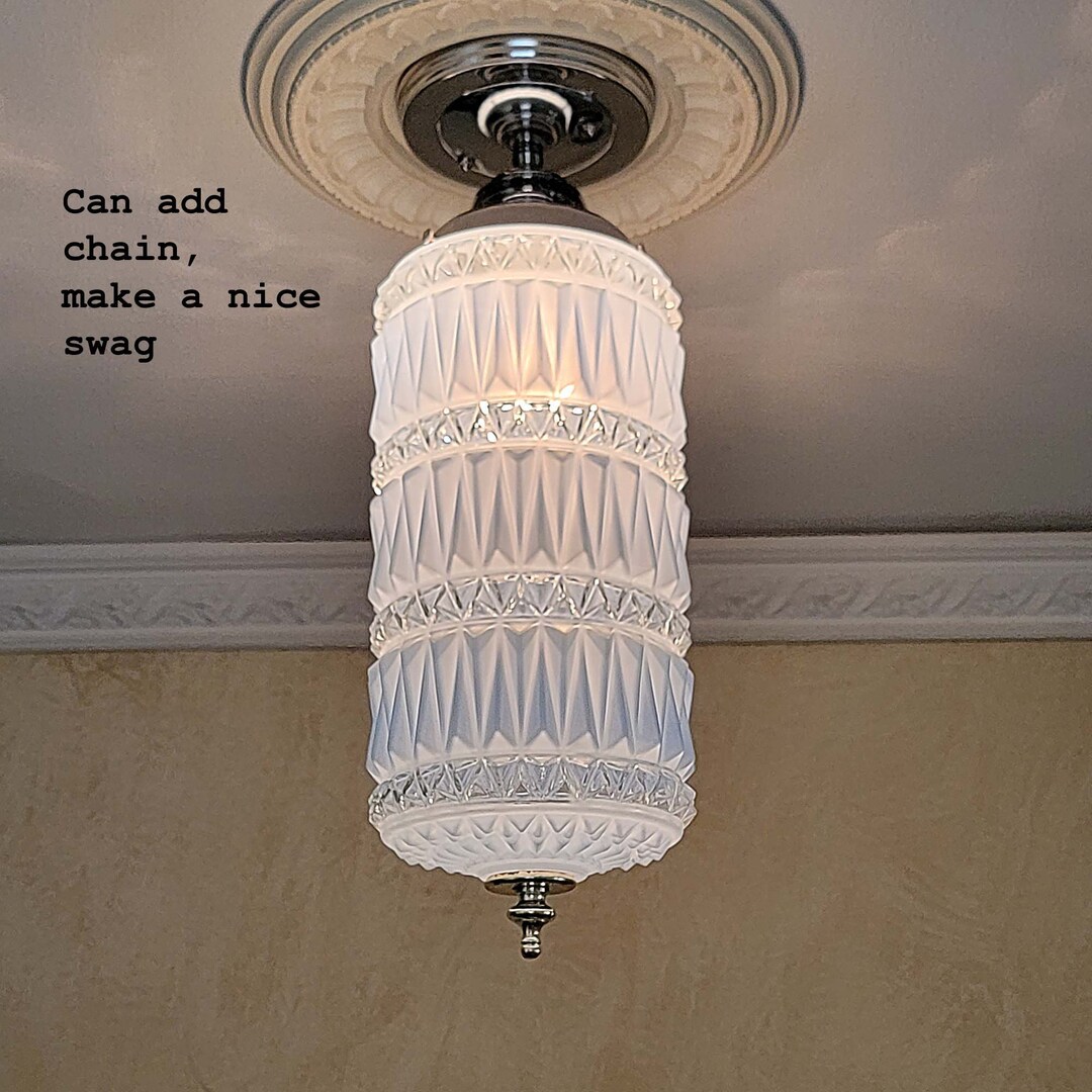 267c 60's 70's Vintage Ceiling Light Lamp Fixture Midcentury Eames Mod ...