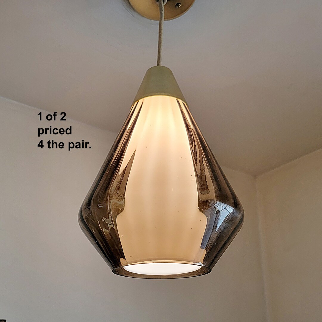 192c Pair Vintage 60's 70's Ceiling Light Fixture - Etsy
