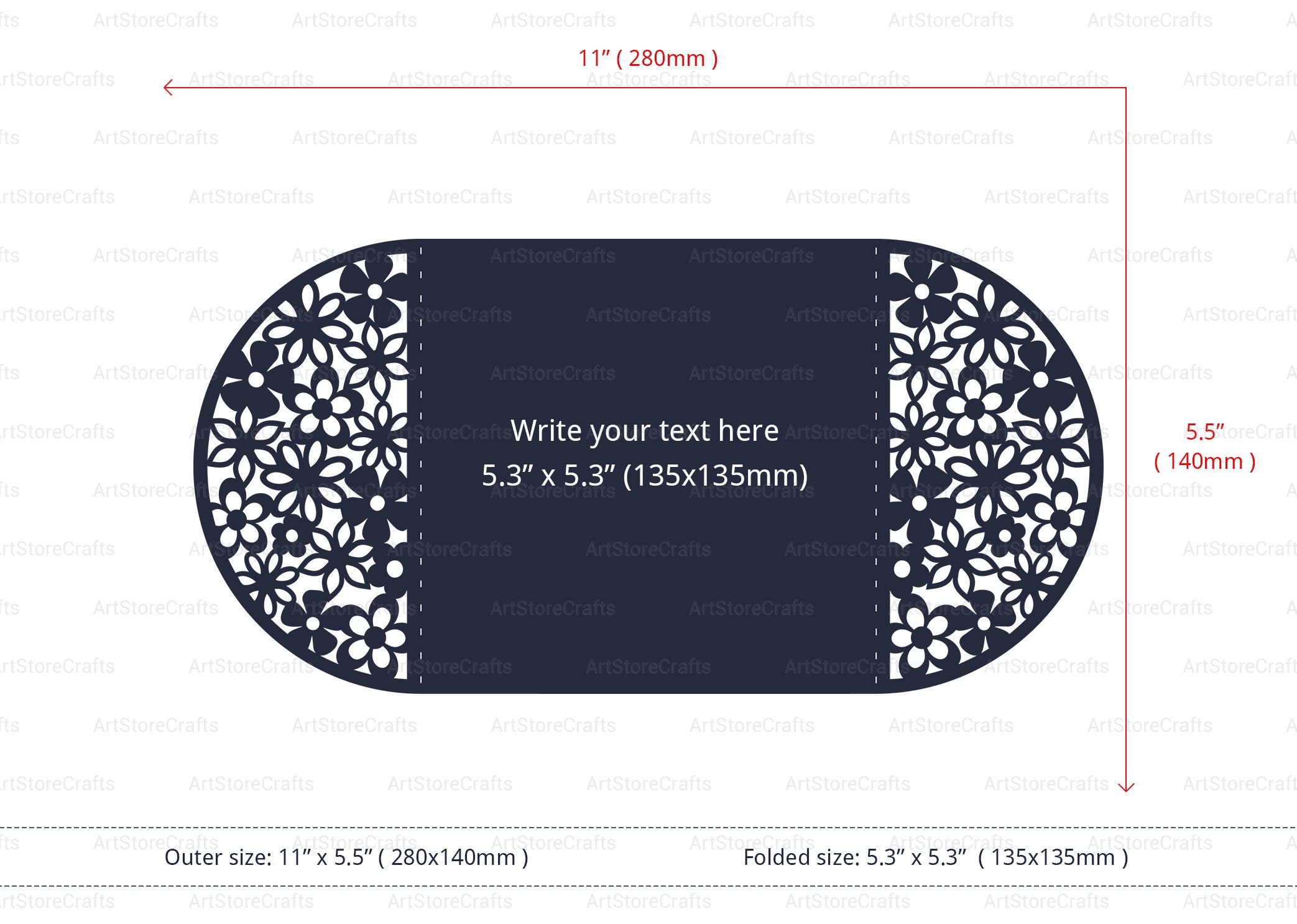 Gatefold Spring Floral Wedding Invitation Laser Cut Template - Etsy
