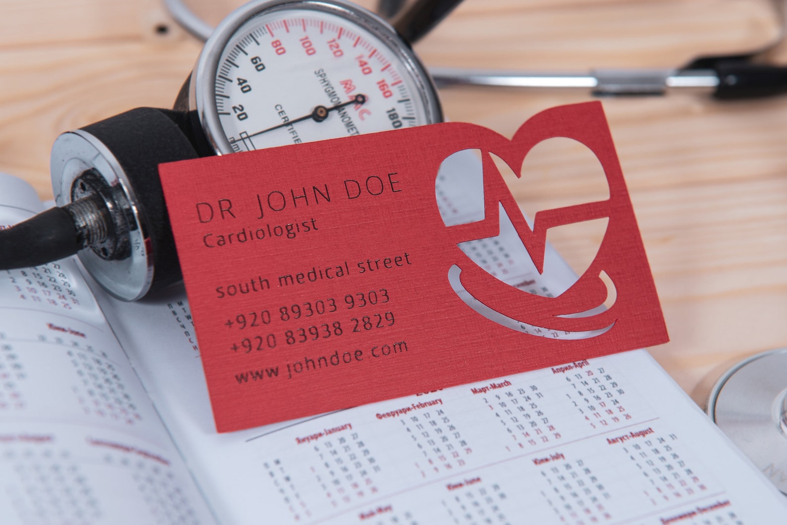 Doctor Business Card Template (svg, Dxf, Ai, Eps, Png ) Cutting File ...