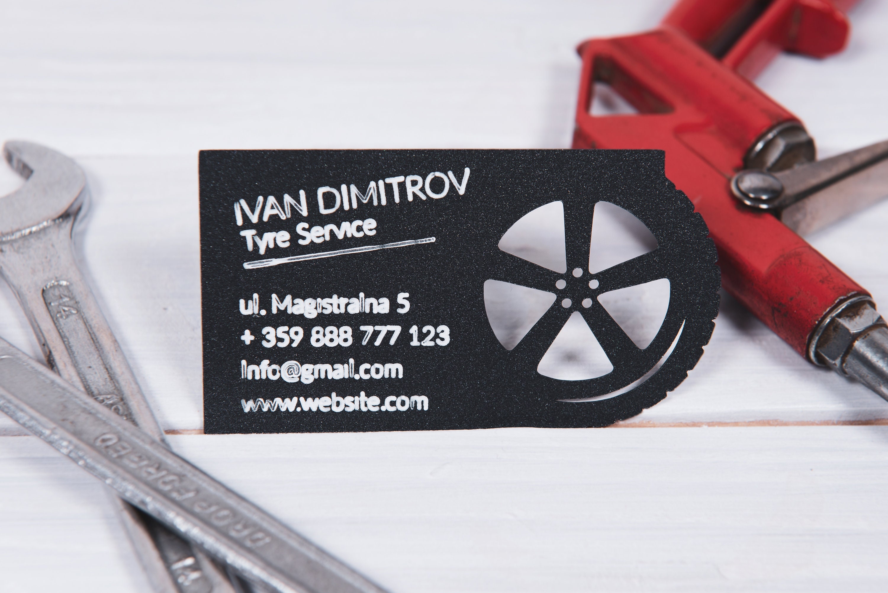 Tyre Service Business Card Template (svg, Dxf, Ai, Eps, Png ) Cutting ...