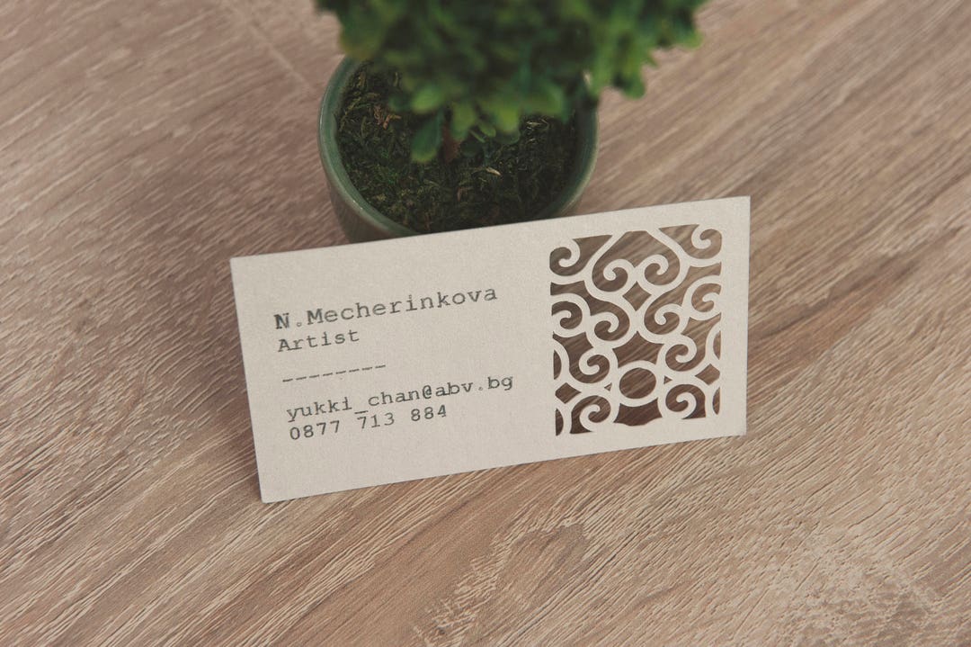 Art Business Card Template (svg, Dxf, Ai, Eps, Png) Cutting File ...