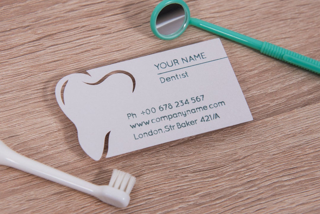 Dentist Business Card Template (svg, Dxf, Ai, Eps, Png ) Cutting File ...