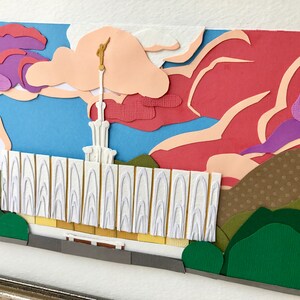 Provo Utah LDS Temple Hand Cut Paper Art Fine Art Giclee Print - Etsy