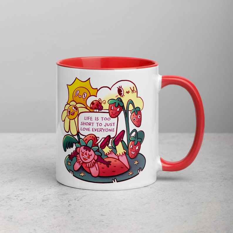 Life is Too Short Mug, 11oz | Retro-cartoon Inspired Illustrated ...