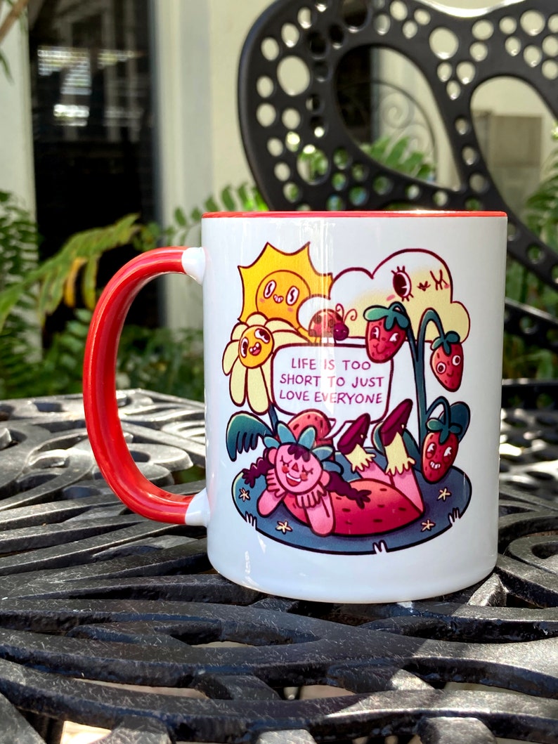 Life is Too Short Mug, 11oz | Retro-cartoon Inspired Illustrated ...