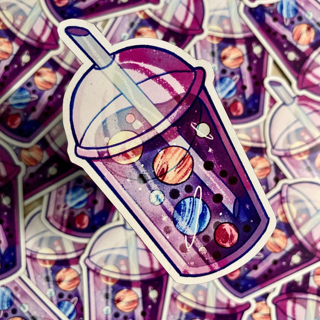 Galaxy Boba Bubble Tea Magnet - Etsy