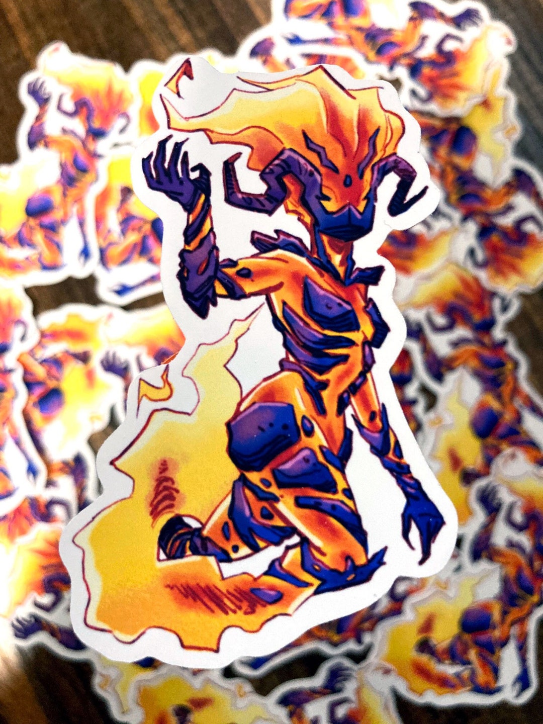 Flame Atronach Skyrim Sticker Matte the Elder Scrolls V Fanart Decal - Etsy