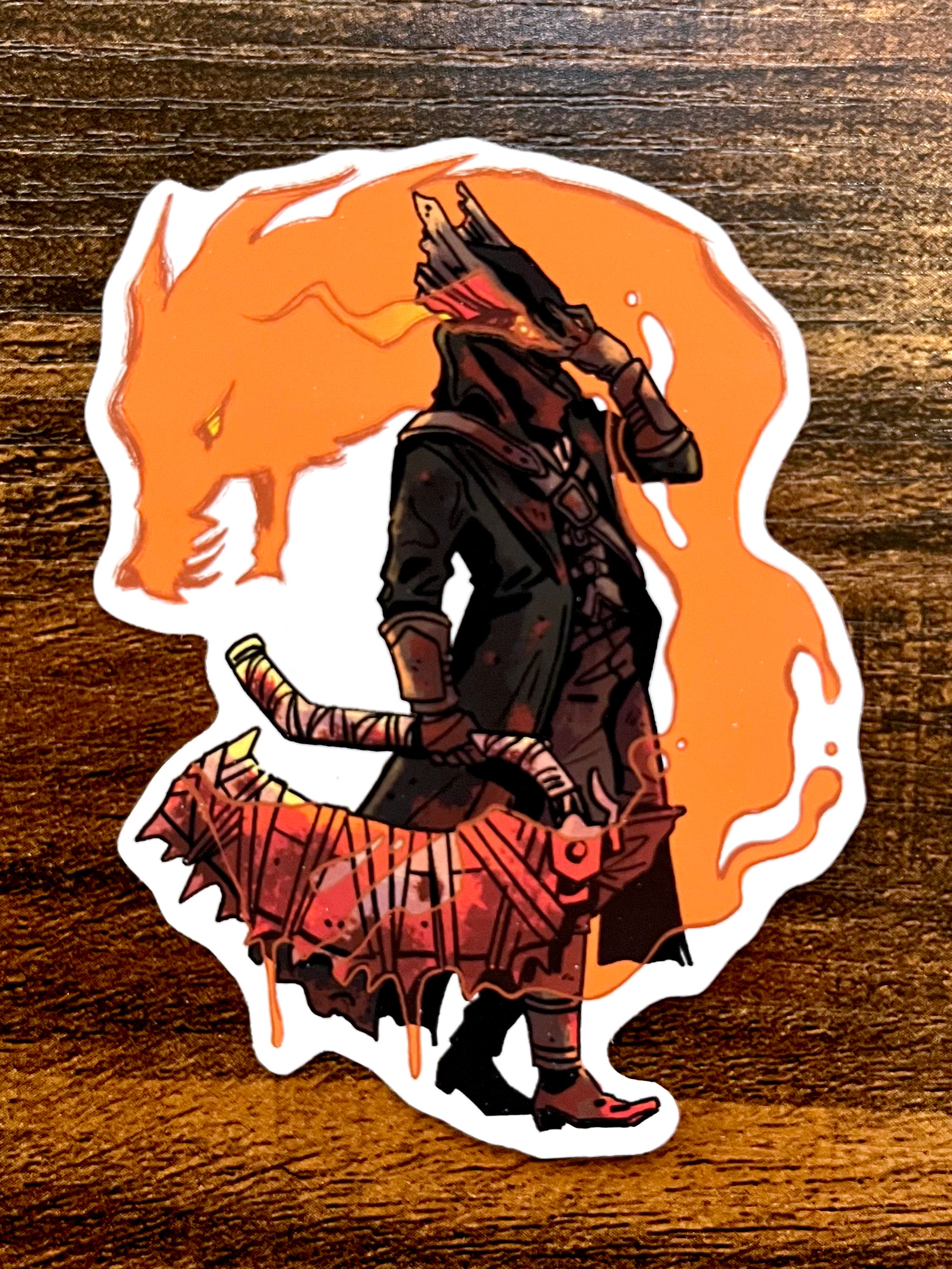 Bloodborne Hunter Sticker | Matte Waterproof Decal | Dark Souls Video ...