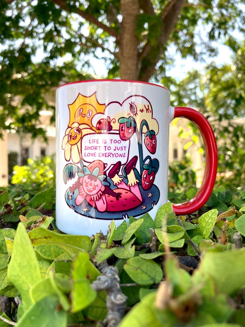 Life is Too Short Mug, 11oz | Retro-cartoon Inspired Illustrated ...