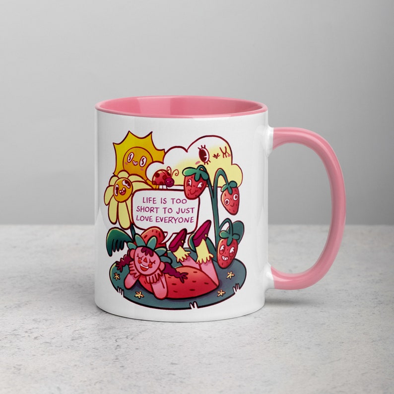 Life is Too Short Mug, 11oz | Retro-cartoon Inspired Illustrated ...