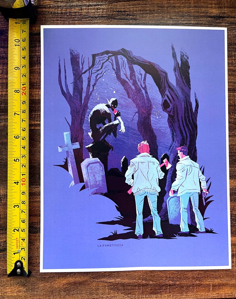 Supernatural Sam and Dean Winchester Art Print | Supernatural Inspired ...