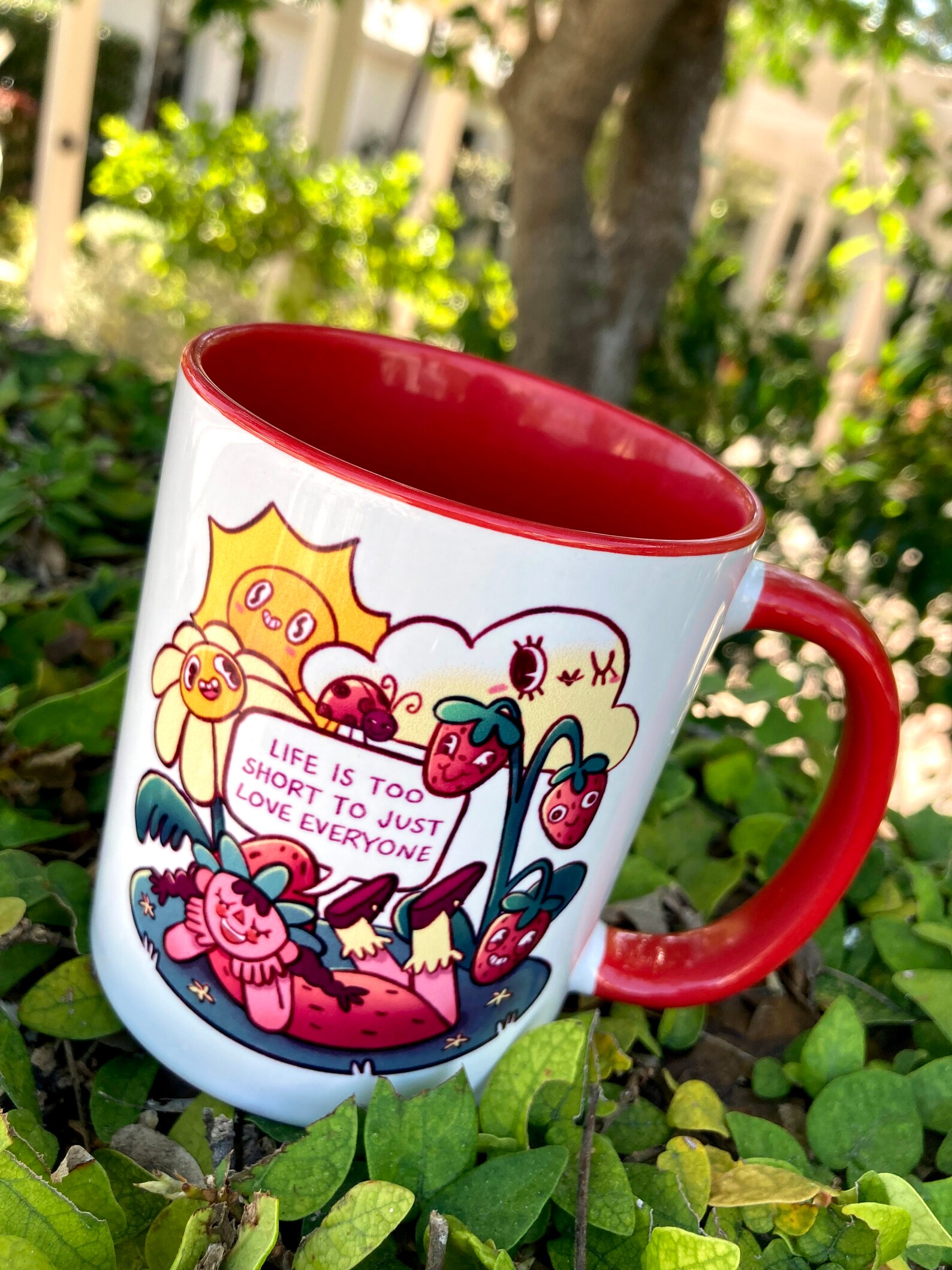 Life is Too Short Mug, 11oz | Retro-cartoon Inspired Illustrated ...