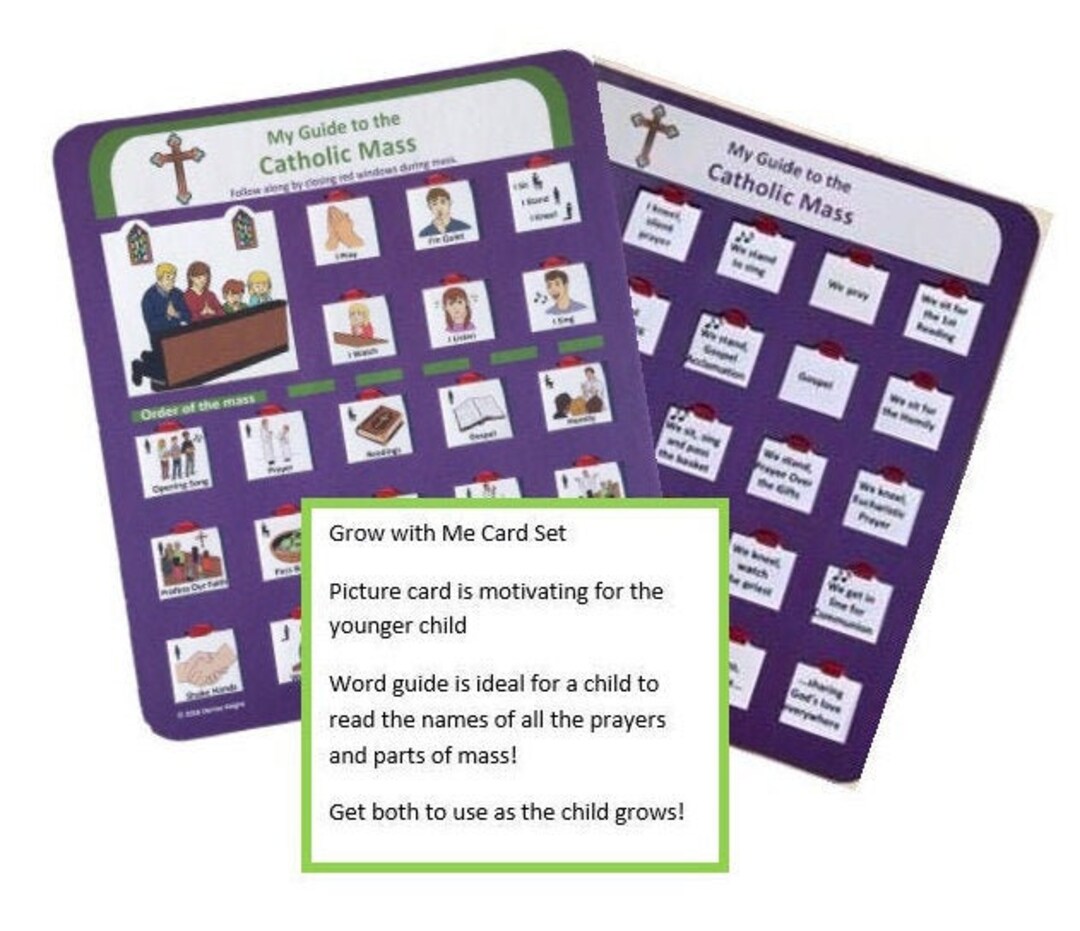 Grow With Me 2 Card Set, Order of the Mass, Mass Set, Mass Quiet Bag ...