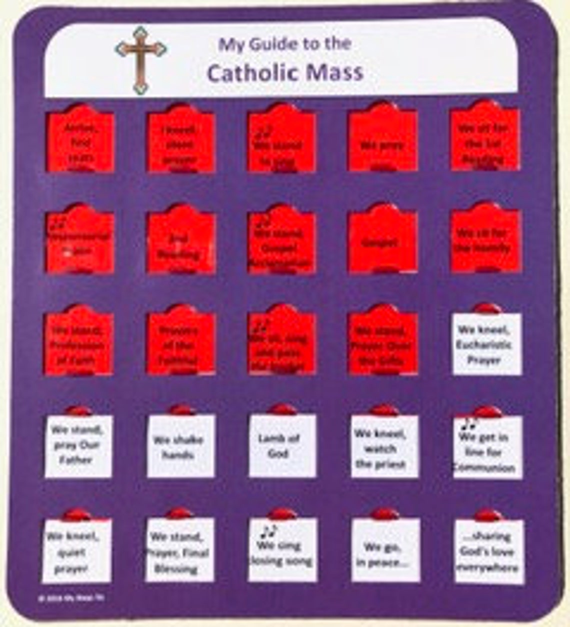 Catholic Mass Guide, With Pull-down Red Window Sliders, Order of the ...
