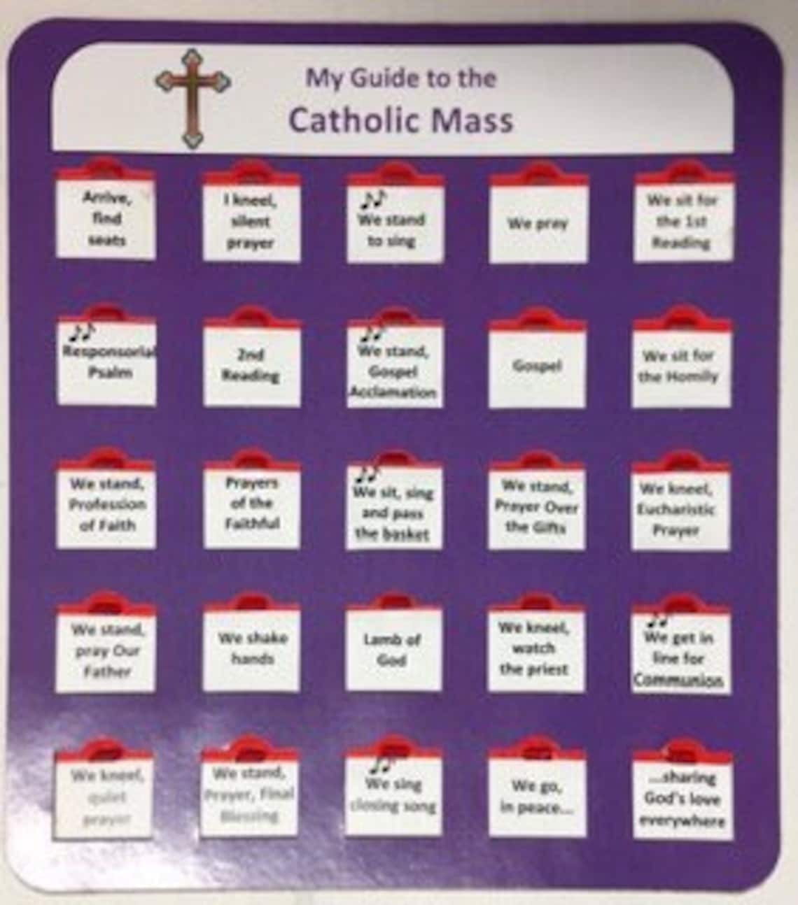 Catholic Mass Guide, With Pull-down Red Window Sliders, Order of the ...