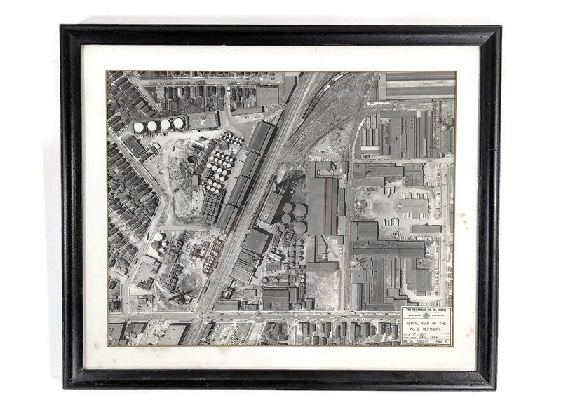 1959 Aerial Photograph of Standard Oil Refinery No. 2 Cleveland, Ohio ...