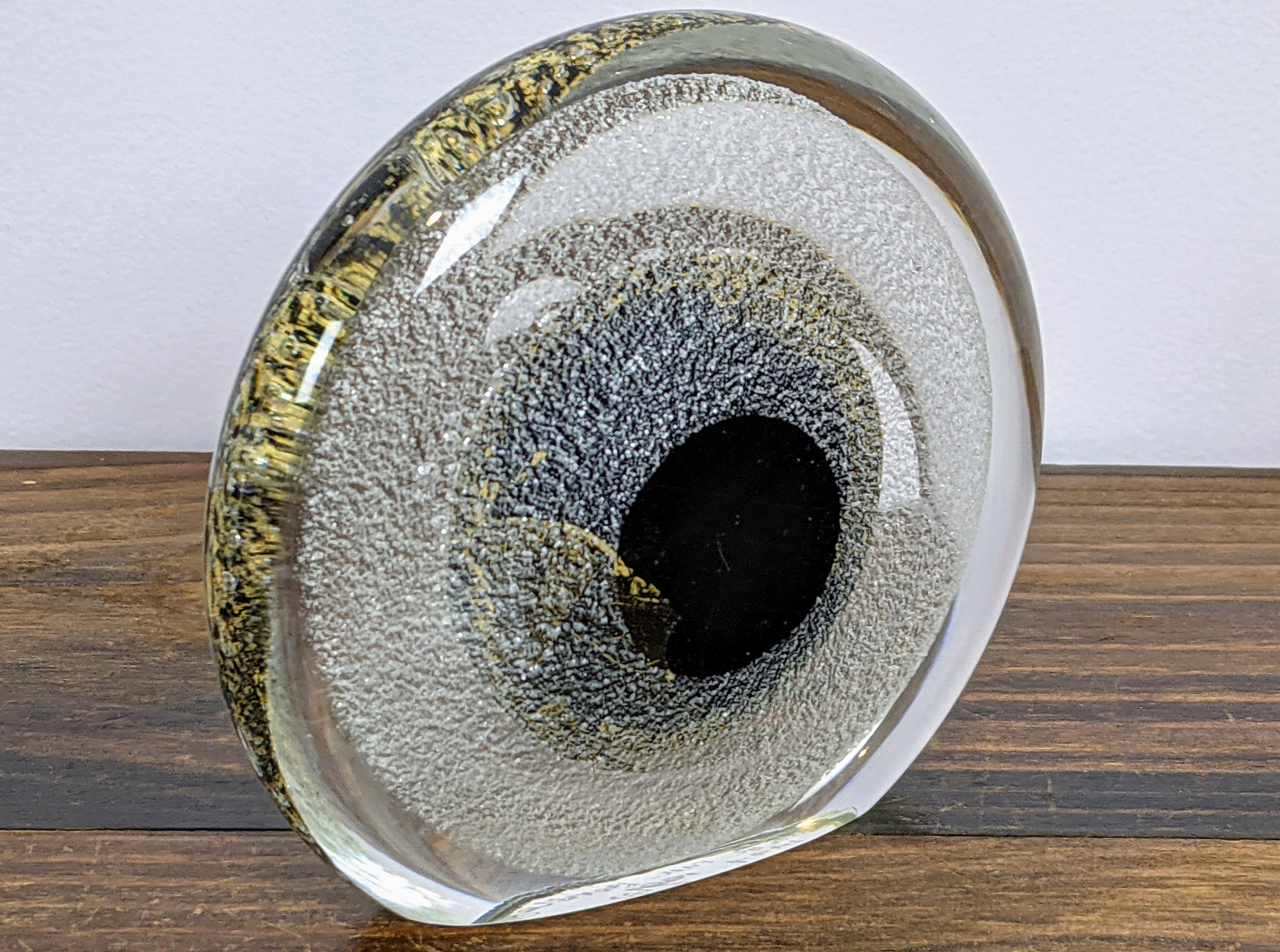 Art Objects Art & Collectibles Art Glass Disc Paperweight Sculpture ...