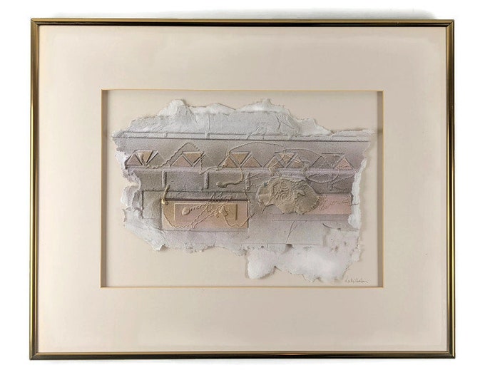 Kathy Sheldon Original Mixed Media 3D Paper Art Gallery Framed - Etsy