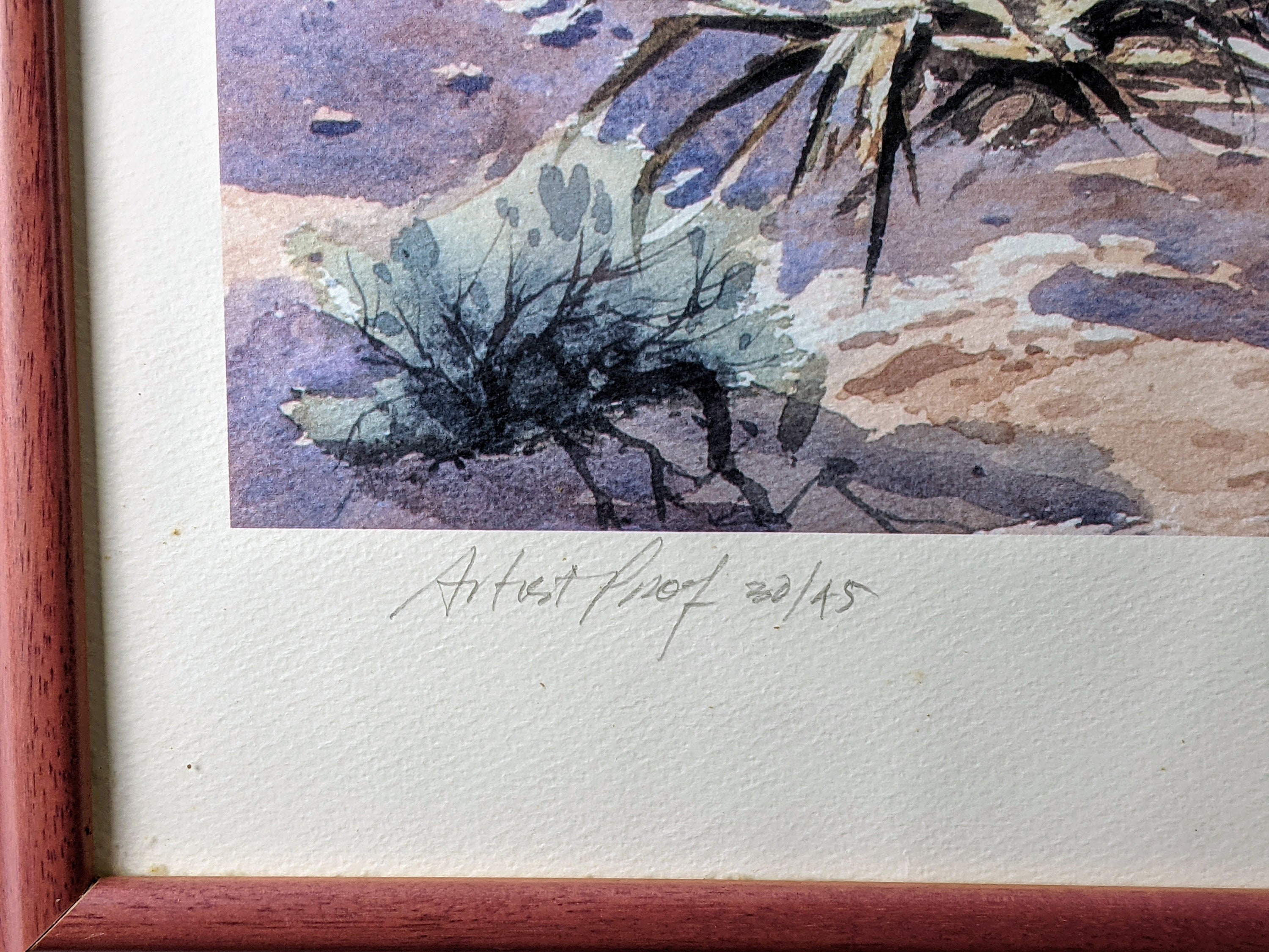 Roy Purcell Artist Proof Limited Edition Framed Landscape Lithograph ...