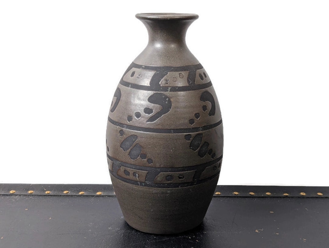 Vintage Studio Pottery Vase Signed JWC - Etsy