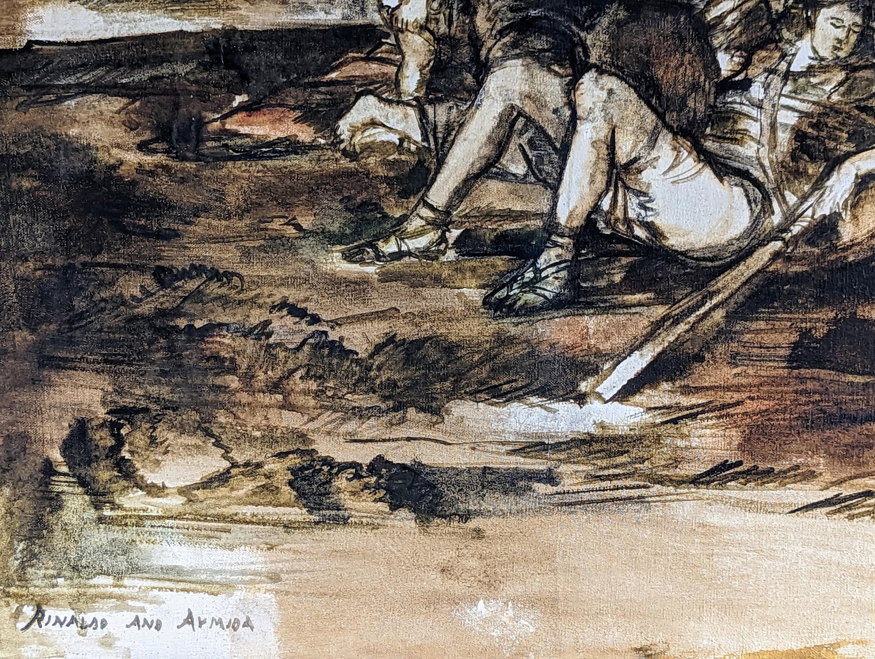 Norma Driscoll Original Oil Painting Rinaldo & Armioa - Monotone ...
