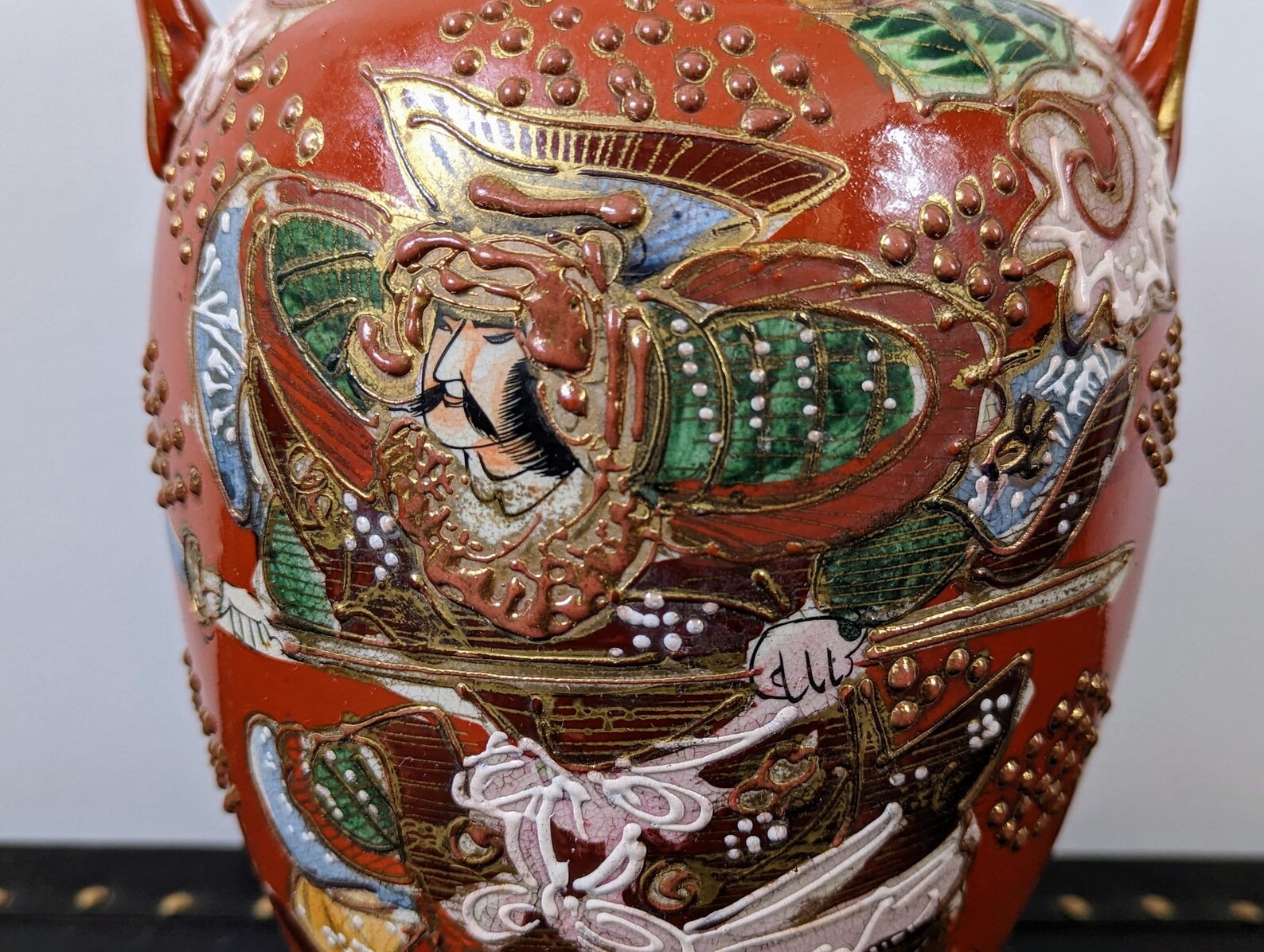 Antique Japanese Large Red Satsuma Vase - Etsy