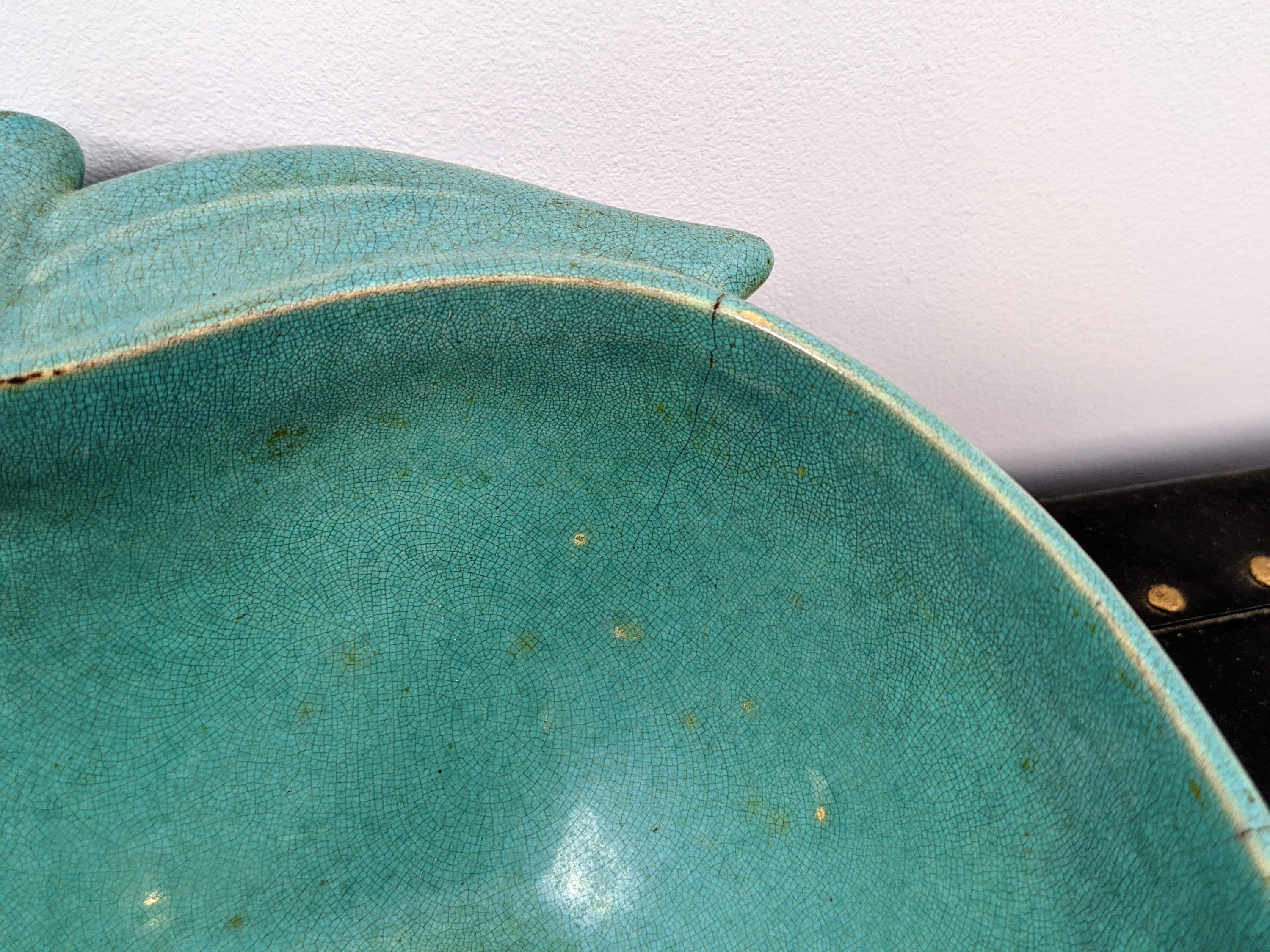 Vintage Large Red Wing Apple Serving Bowl in Aqua - Etsy