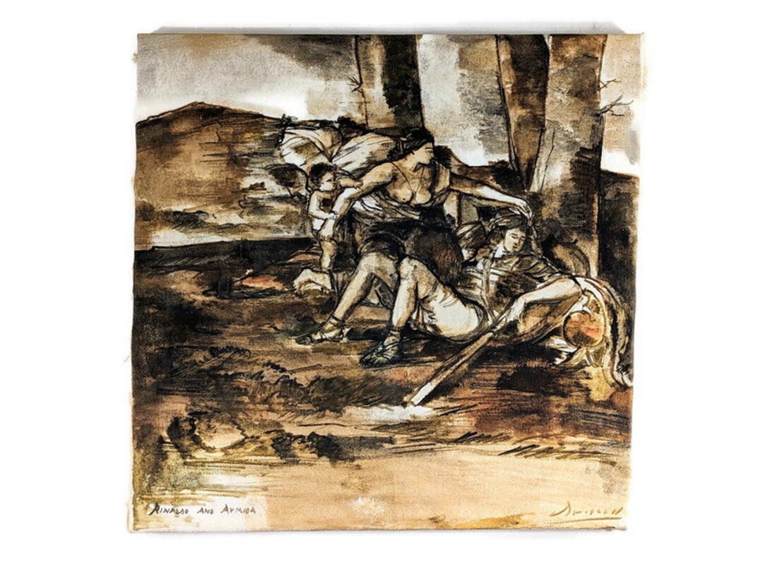 Norma Driscoll Original Oil Painting Rinaldo & Armioa - Monotone ...